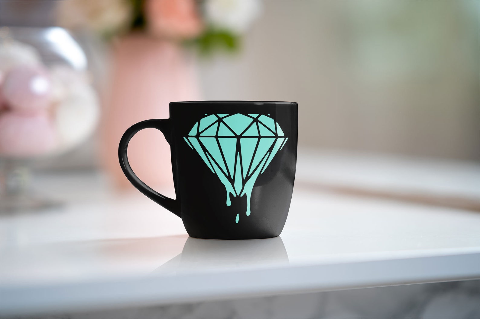 Melting Blue Diamond Svg File, Gift for Diamond Lovers, Instant Svg ...