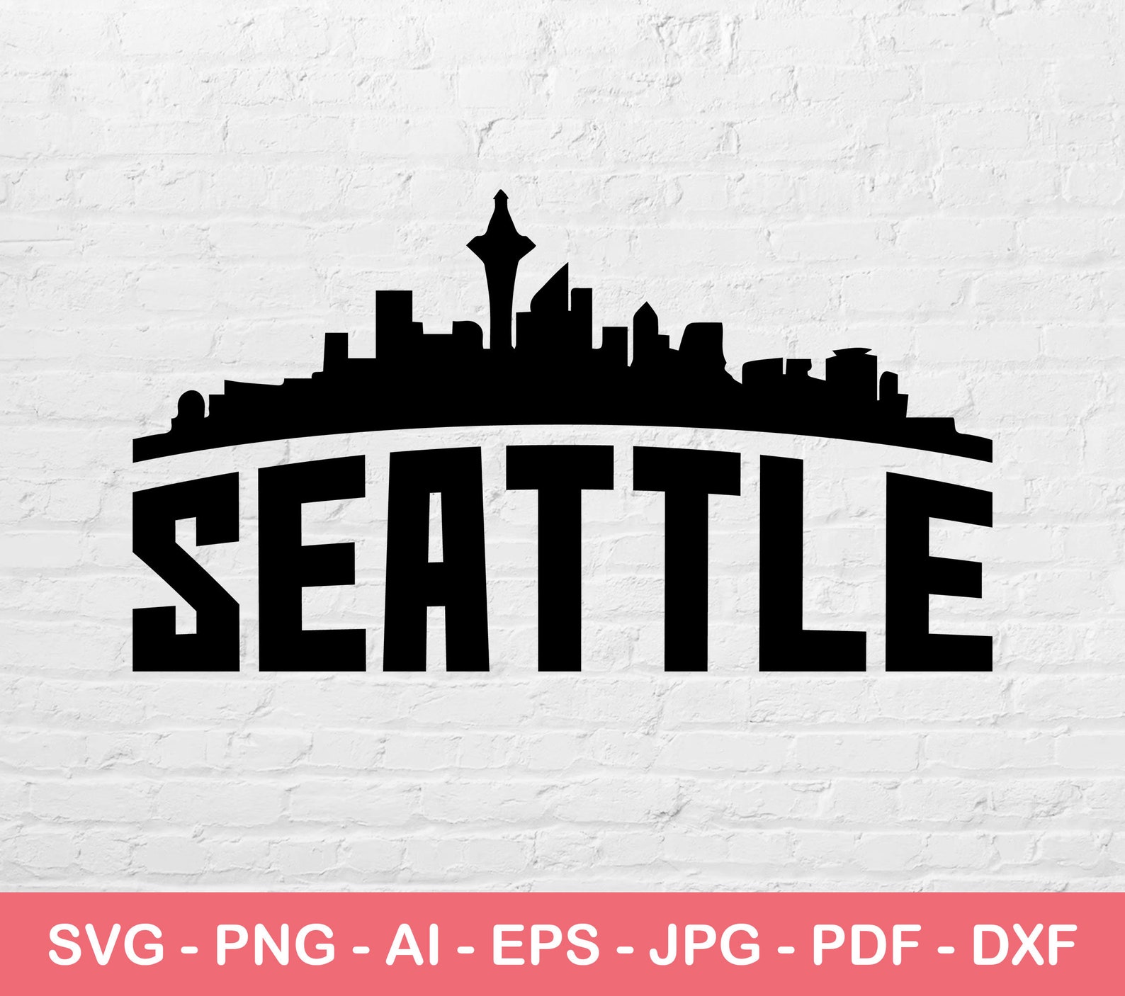 Seattle City Svg, Silhouette Svg, Seattle Skyline Svg, City Logo Svg ...