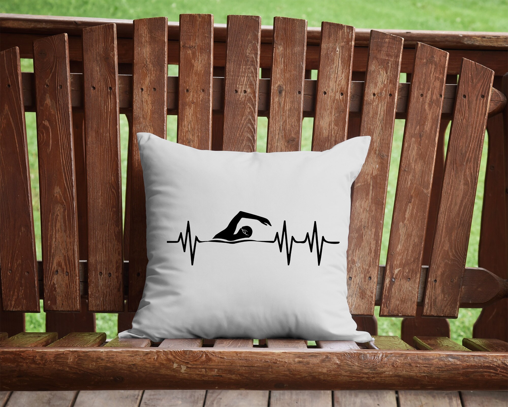 Heartbeat Swimming Svg File, Swimming Svg, Basic Svg, Heartbeat Svg ...