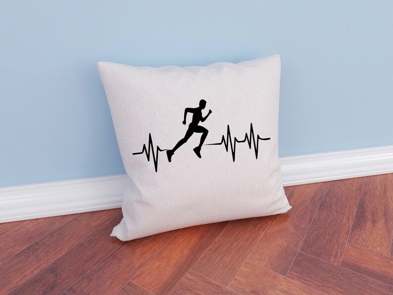 Heartbeat Running Svg File Silhouette Svg Running Svg - Etsy