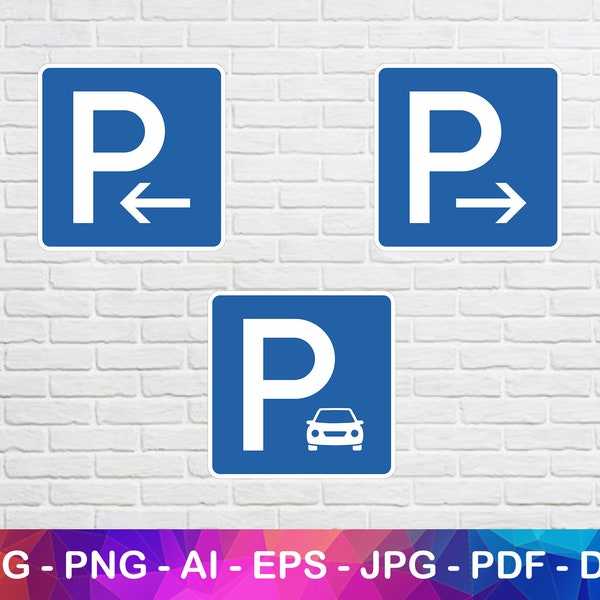 Parking Left Svg - Etsy