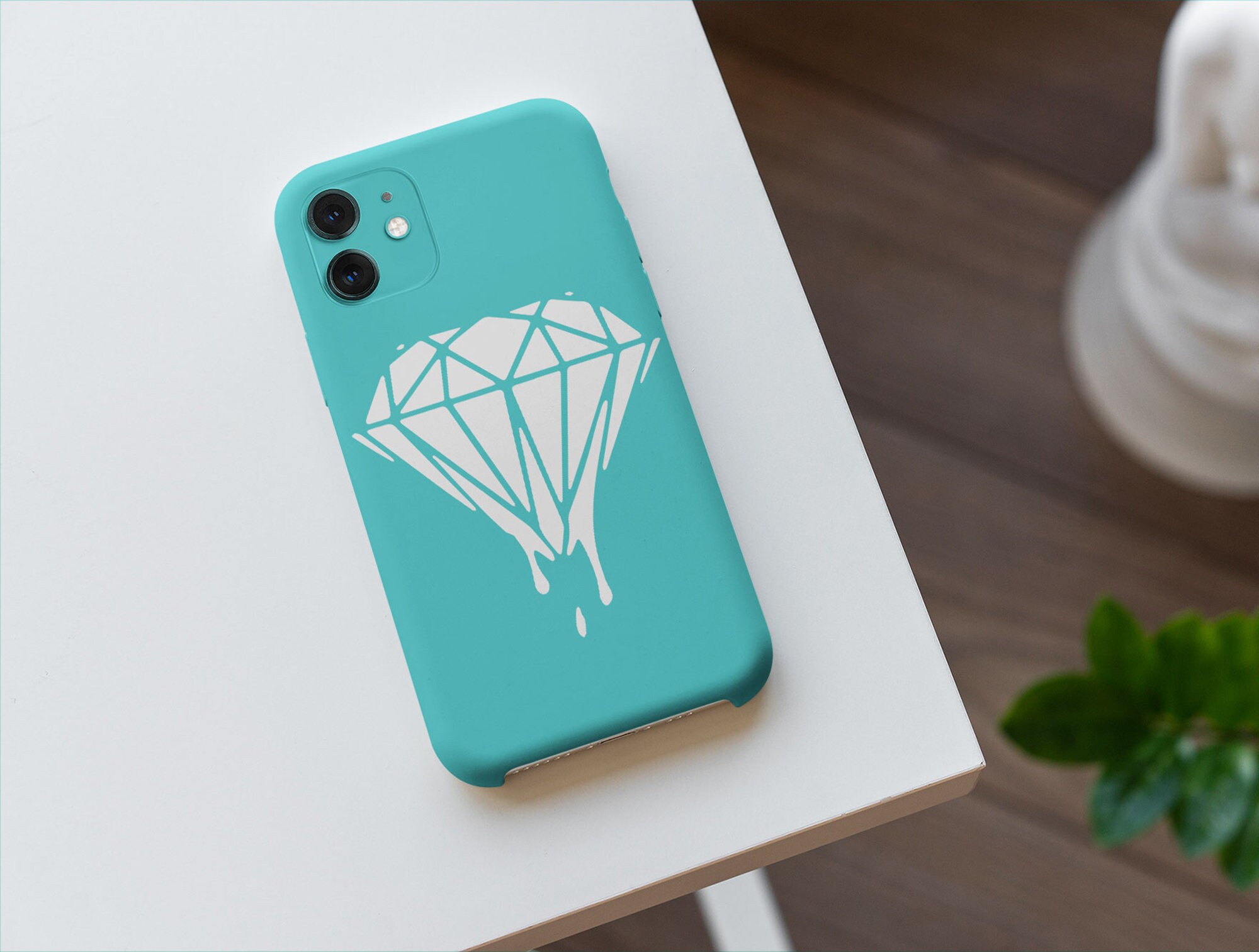 Melting Blue Diamond Svg File, Gift for Diamond Lovers, Instant Svg ...