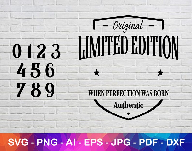 Limited Edition Svg, Vintage Birthday Svg - Etsy