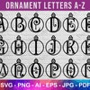 Circle Alphabet Svg, Circle Monogram Svg, Circle Letters Svg, Split Monogram Svg, Fancy Leters ...