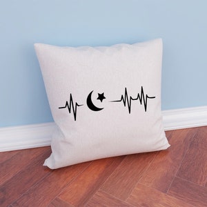Heartbeat Islam Svg File, Silhouette Svg, Muslim Svg, Heartbeat Svg ...