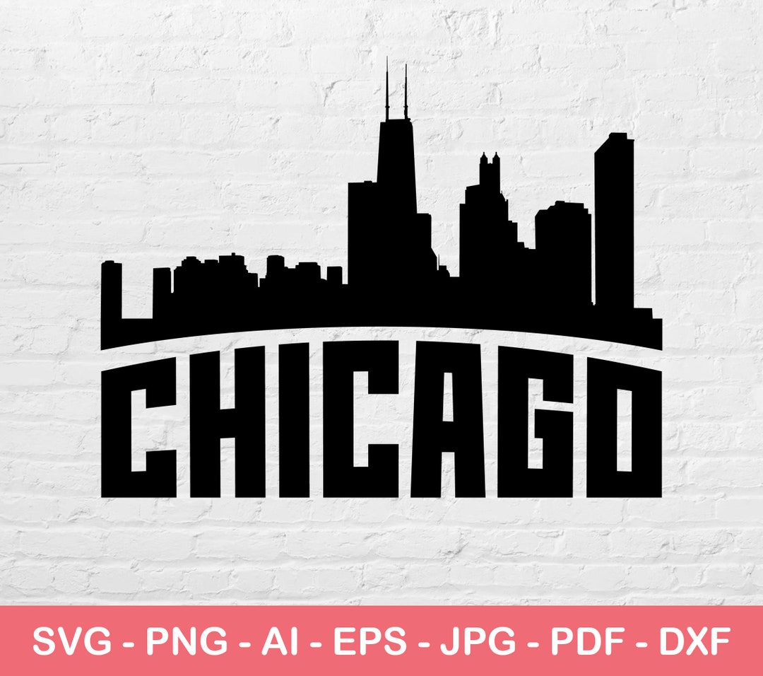 Chicago City Svg, Silhouette Svg, Chicago Skyline Design, City Logo Svg ...