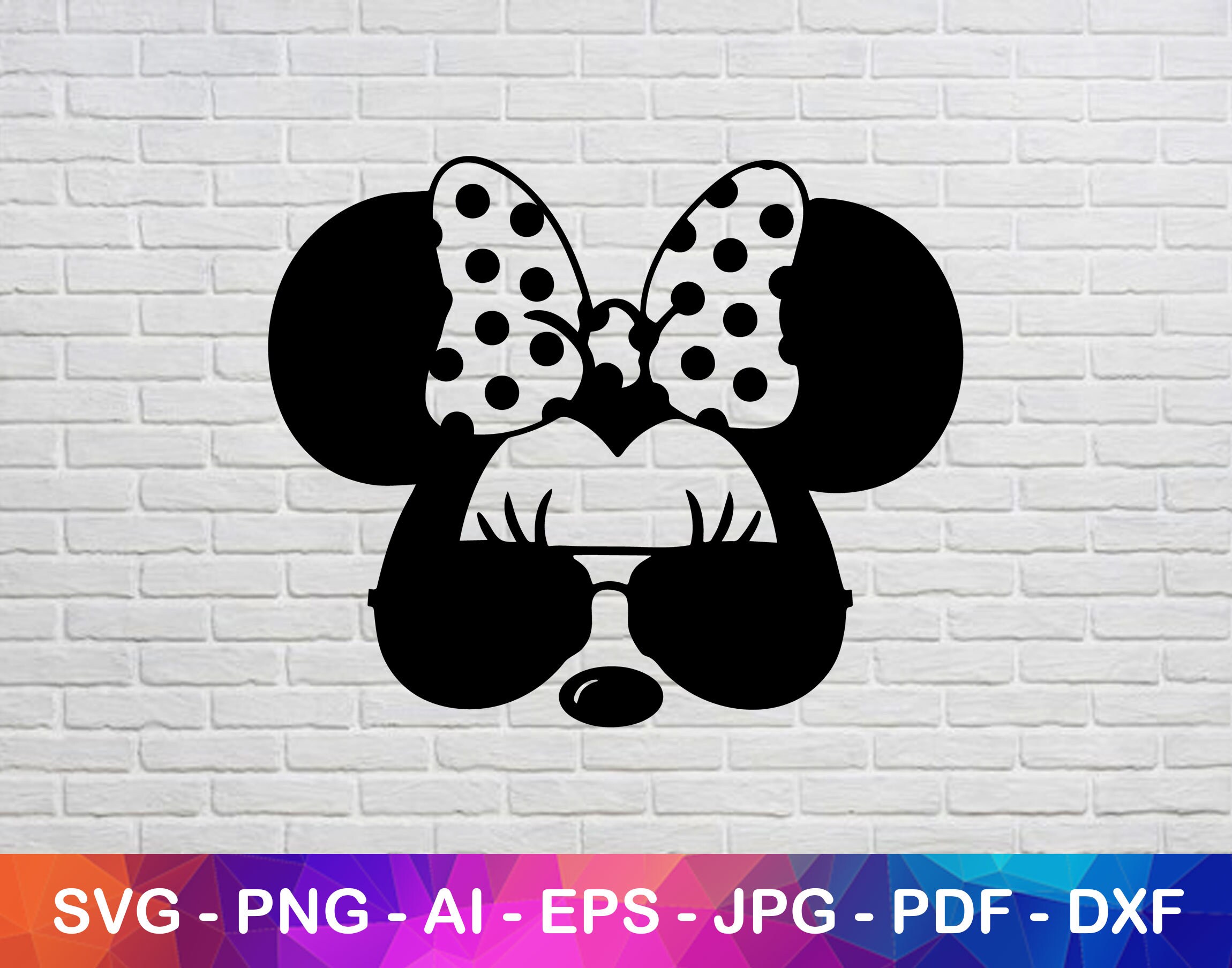 Minnie Wearing Aviator Sunglasses Svg, Dxf, Pdf, Jpg File for Cricut - Etsy