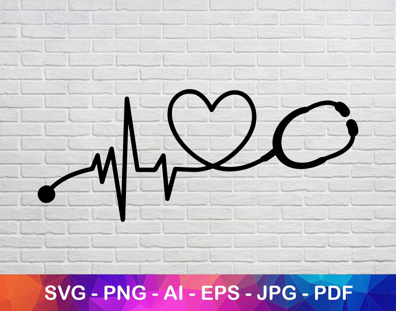 Heartbeat Nurse Svg File, Silhouette Svg, Nurse Svg, Heartbeat Svg ...