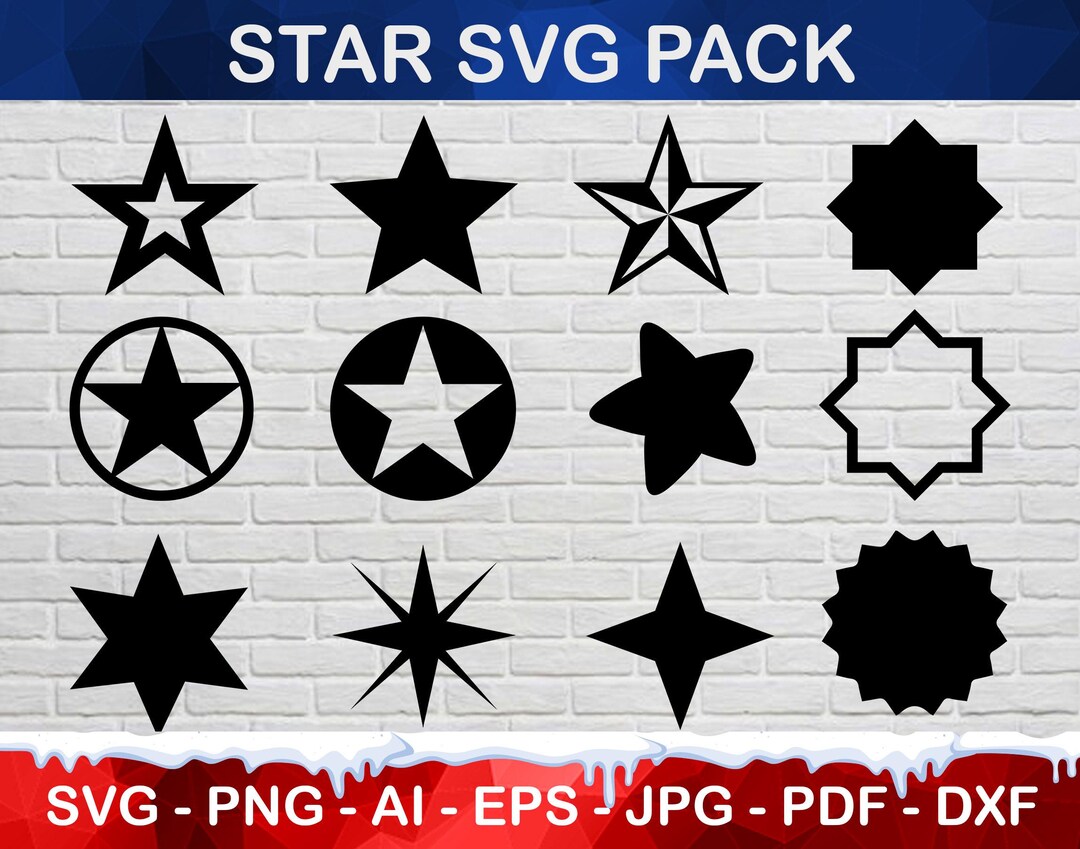 Star Svg, Celestial Svg Bundle, Christmas Star Svg, Dxf Png Eps Jpg ...