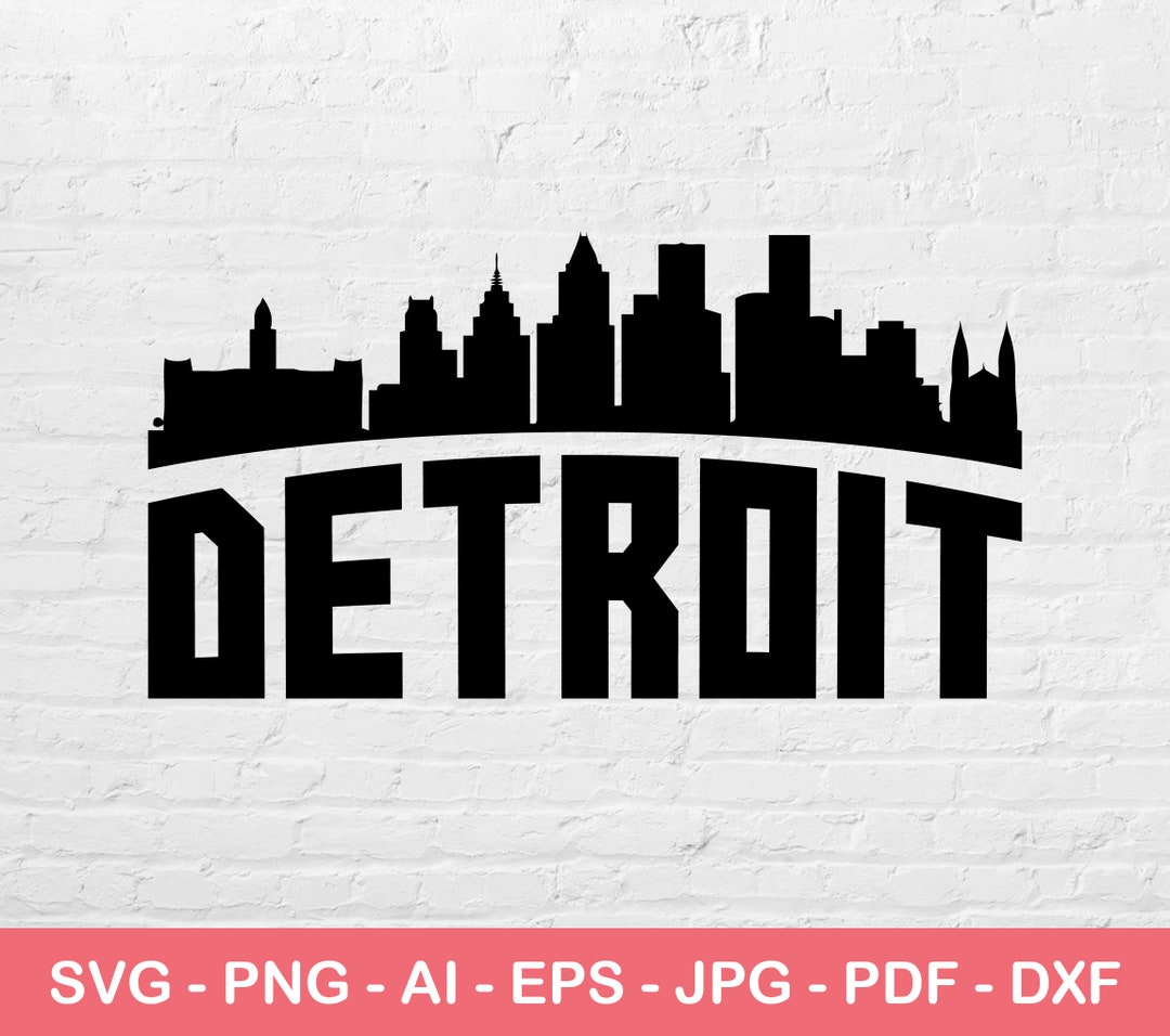 Detroit City Svg, Silhouette Svg, Detroit Skyline Svg, City Logo Svg ...