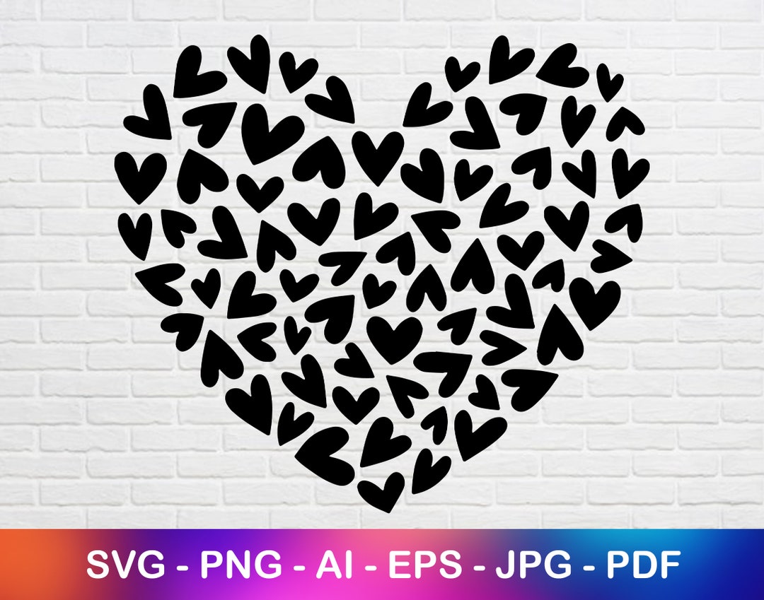 Hearts of Heart Svg, Hearts in Heart Png, Gift for Her, Laser Heart - Etsy