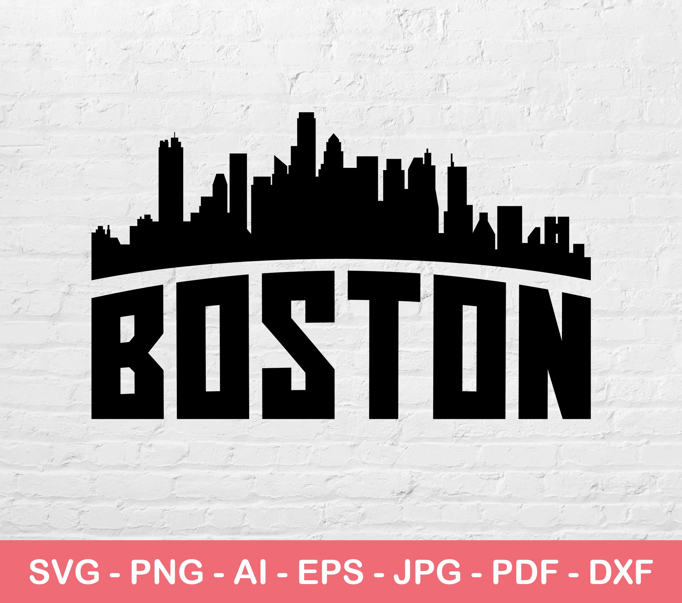 Boston City Svg, Silhouette Svg, Boston Skyline Svg, City Logo Svg ...