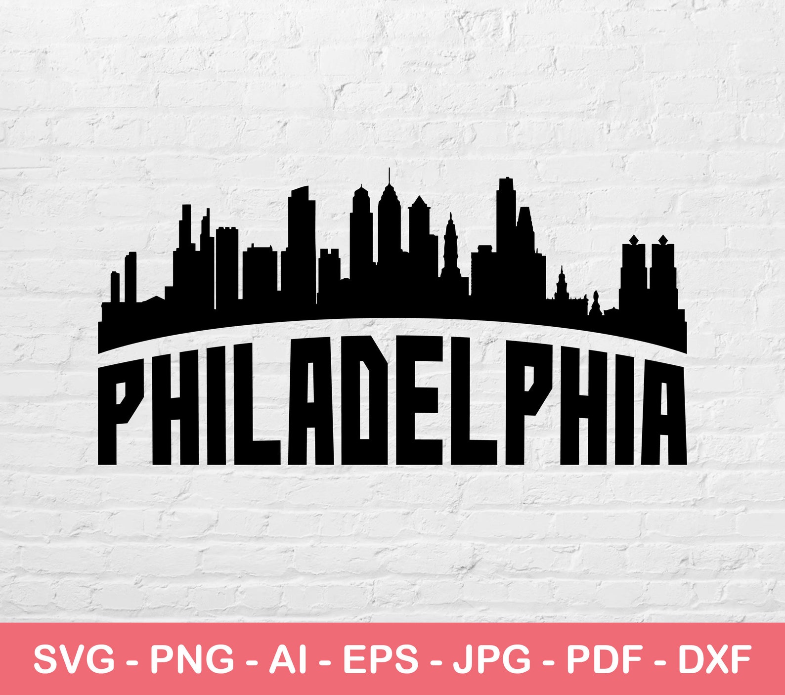 Philadelphia City Svg Silhouette Svg Philadelphia Skyline - Etsy