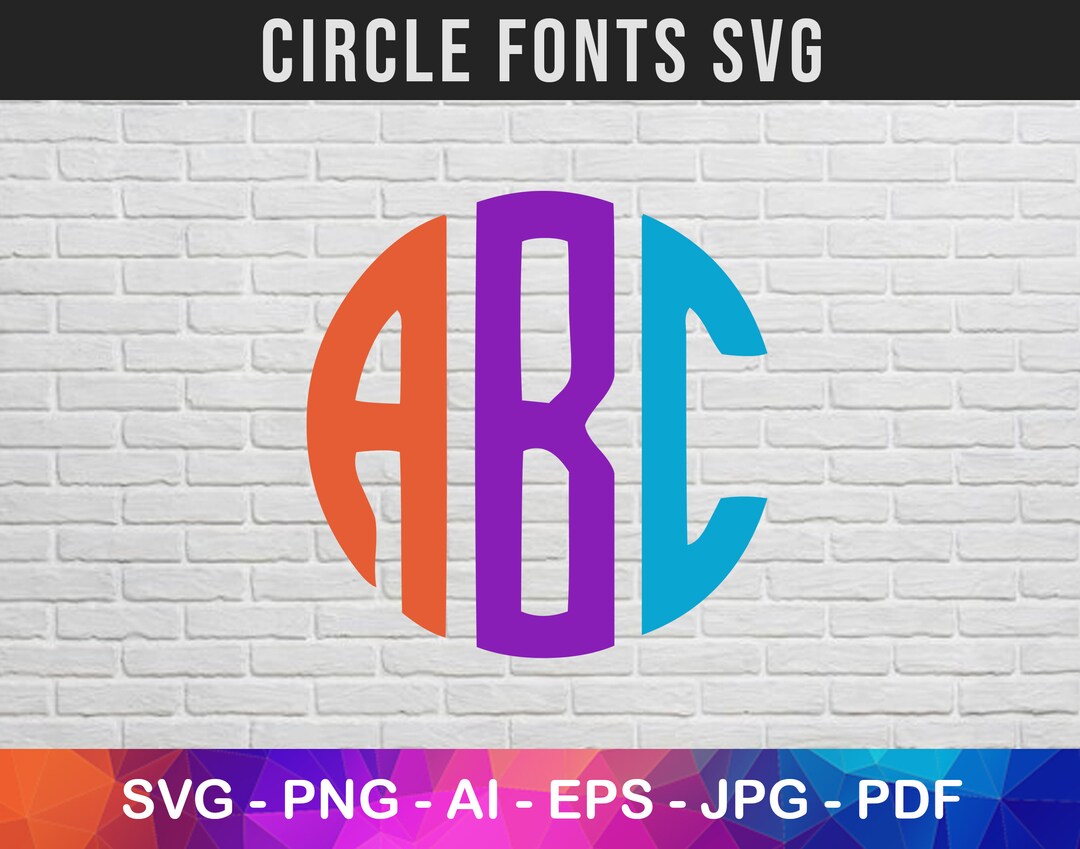 Circle Alphabet Svg, Circle Monogram Svg, Circle Letters Svg, Split ...