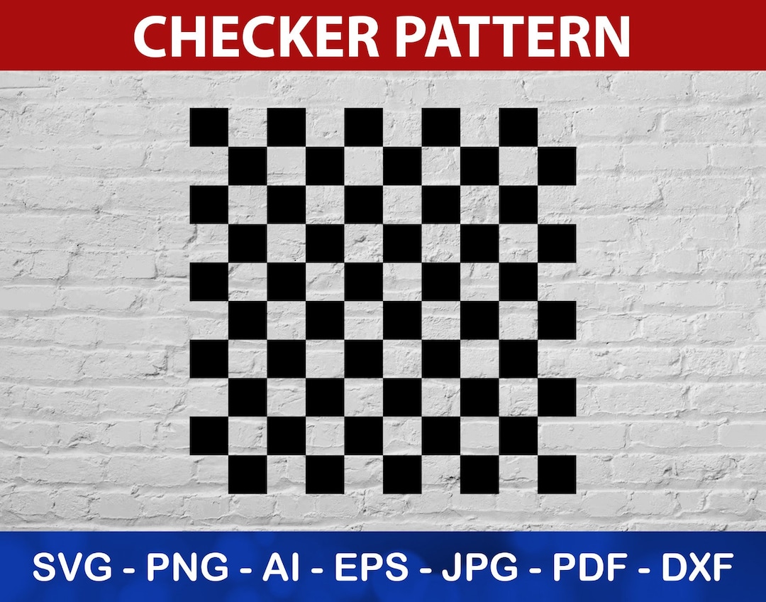 Checker Pattern Svg, Black and White Checker Board Png, Jpg, Instant ...