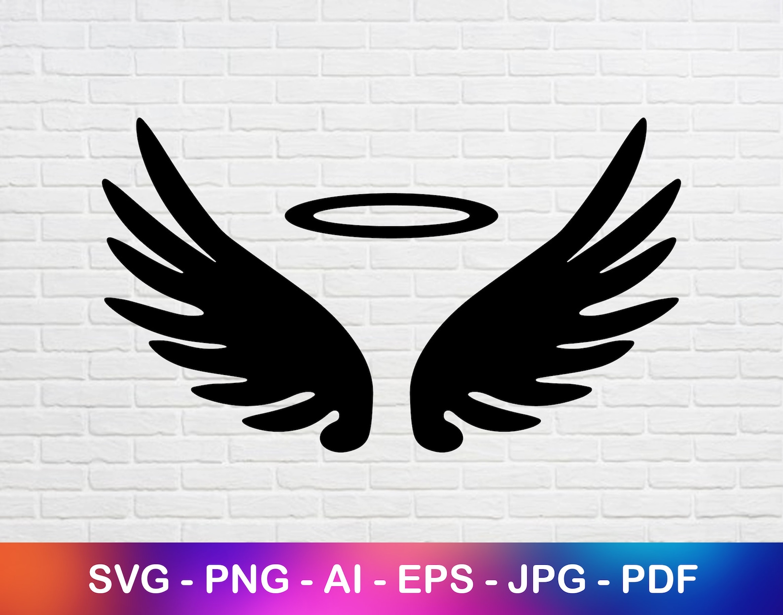 Angel Wings and Halo Svg, Png, Jpg, Pdf for Cricut, Instant Svg File - Etsy