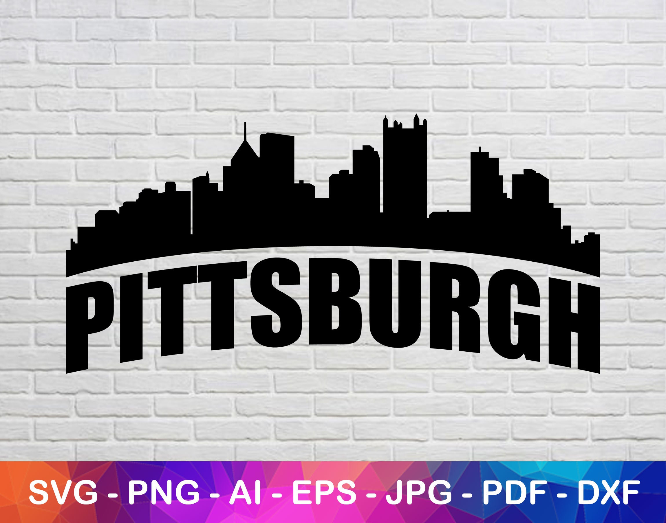 Pittsburgh City Svg, Silhouette Svg, Pittsburgh Skyline Svg, City Logo ...