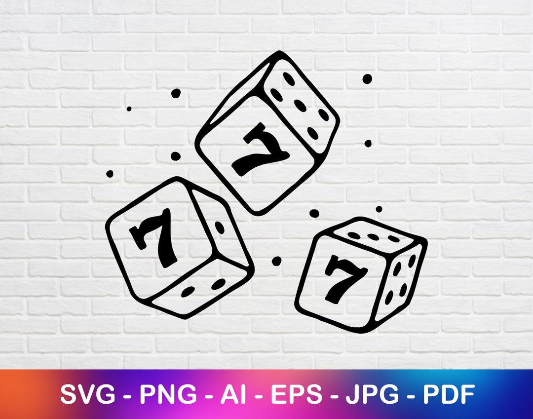 Dice Svg, 777 Dice Png, Las Vegas Cut File, Instant Svg - Etsy