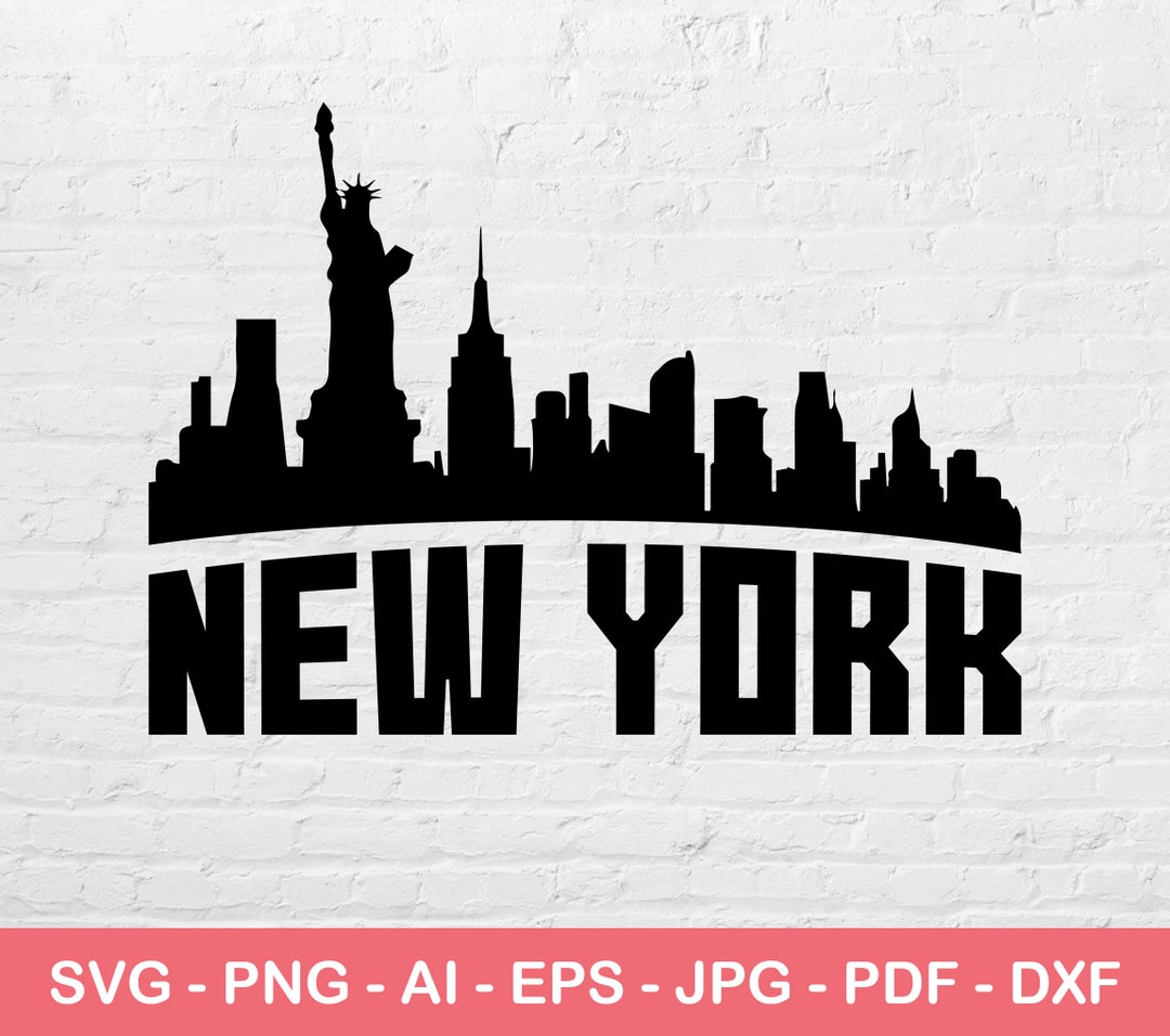 New York City Svg, Silhouette Svg, New York Skyline Svg, City Logo Svg ...