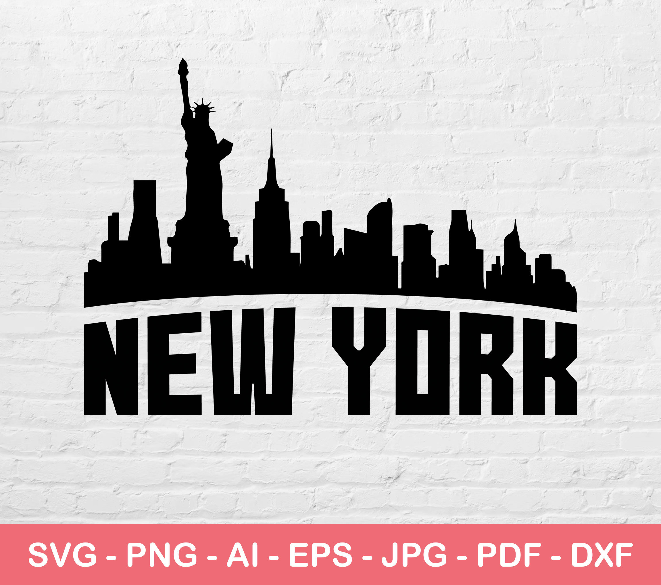 New York City Svg, Silhouette Svg, New York Skyline Svg, City Logo Svg, Instant Svg File - Etsy
