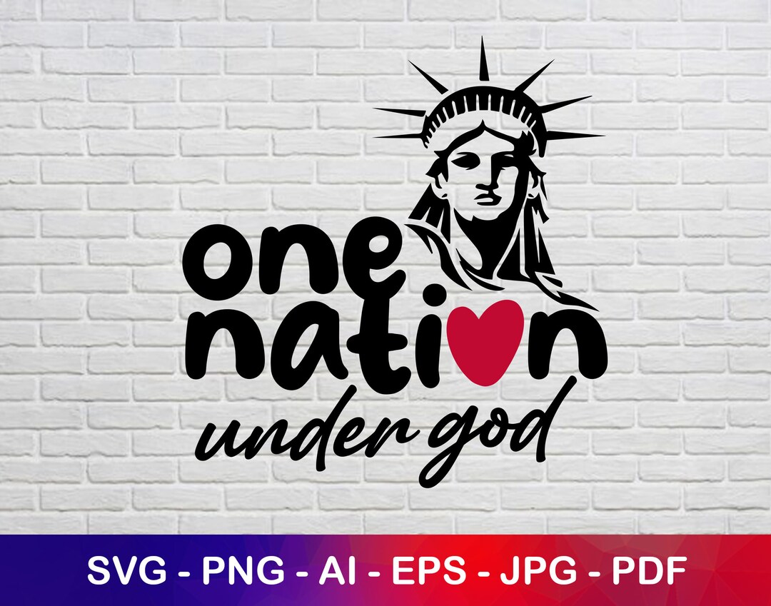 One Nation Under God Svg, Christian American Svg, 4th of July Svg, Svg ...