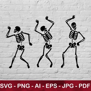 Dancing Skeletons Svg, Skeletons Svg File, Party Svg, Dance Svg File ...