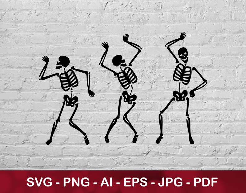 Dancing Skeletons Svg, Skeletons Svg File, Party Svg, Dance Svg File ...