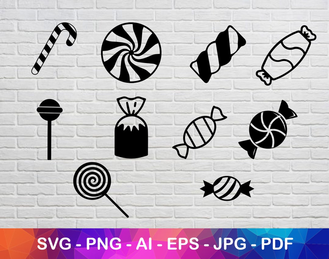 Candy Svg Bundle File, Candy Party Svg, Candy Cane Svg - Etsy