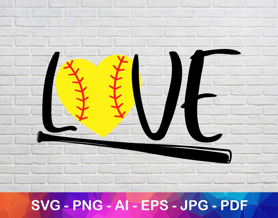 Love Baseball Svg, Png File for Cricut, Baseball With Red Heart - Etsy