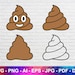 Poop Svg, Png, Dxf, Eps, Poop Face, Toilet Papper - Etsy
