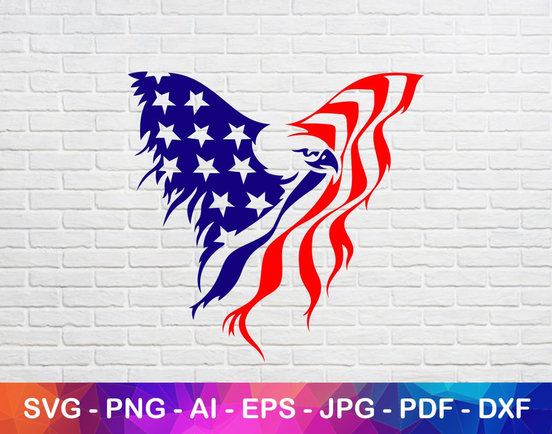 USA Eagle Svg File, USA Flag Svg, USA Logo Svg, Patriot Svg File ...