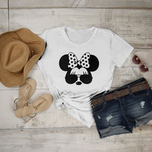 Minnie Wearing Aviator Sunglasses Svg, Dxf, Pdf, Jpg File for Cricut - Etsy