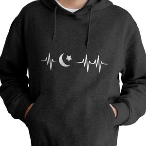 Heartbeat Islam Svg File, Silhouette Svg, Muslim Svg, Heartbeat Svg ...