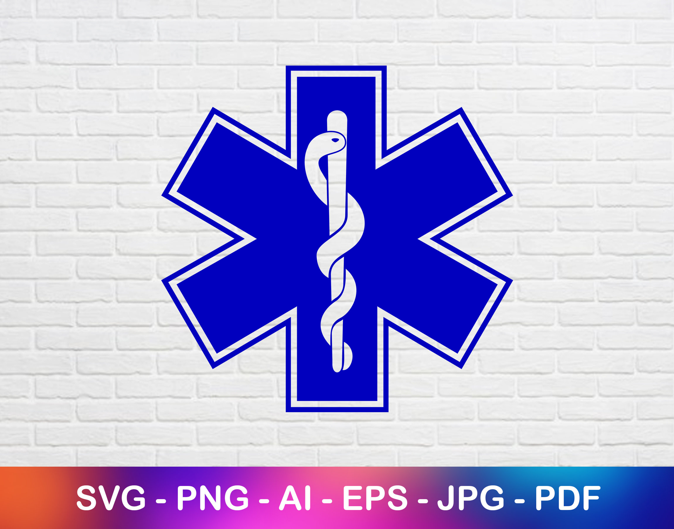 Star of Life Svg, Blue EMS Paramedic Symbol, Paramedic Gift for Doctor ...