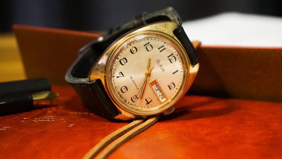 Slava Soviet Gold Plated Watch Soviet Rare Watch Stylish Watch СЛАВА ...