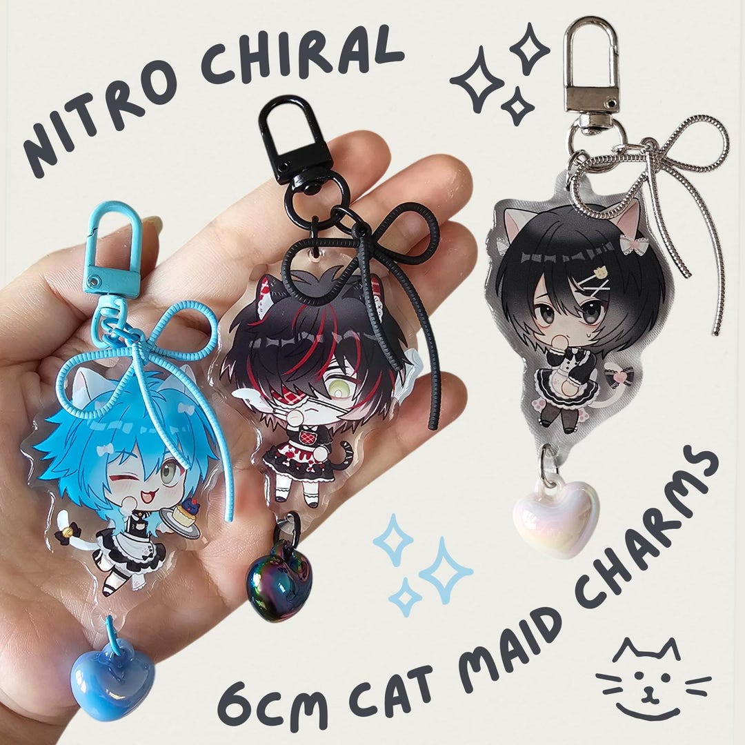 Nitro Chiral 6cm 2.3in Cat Maid Charms - Etsy