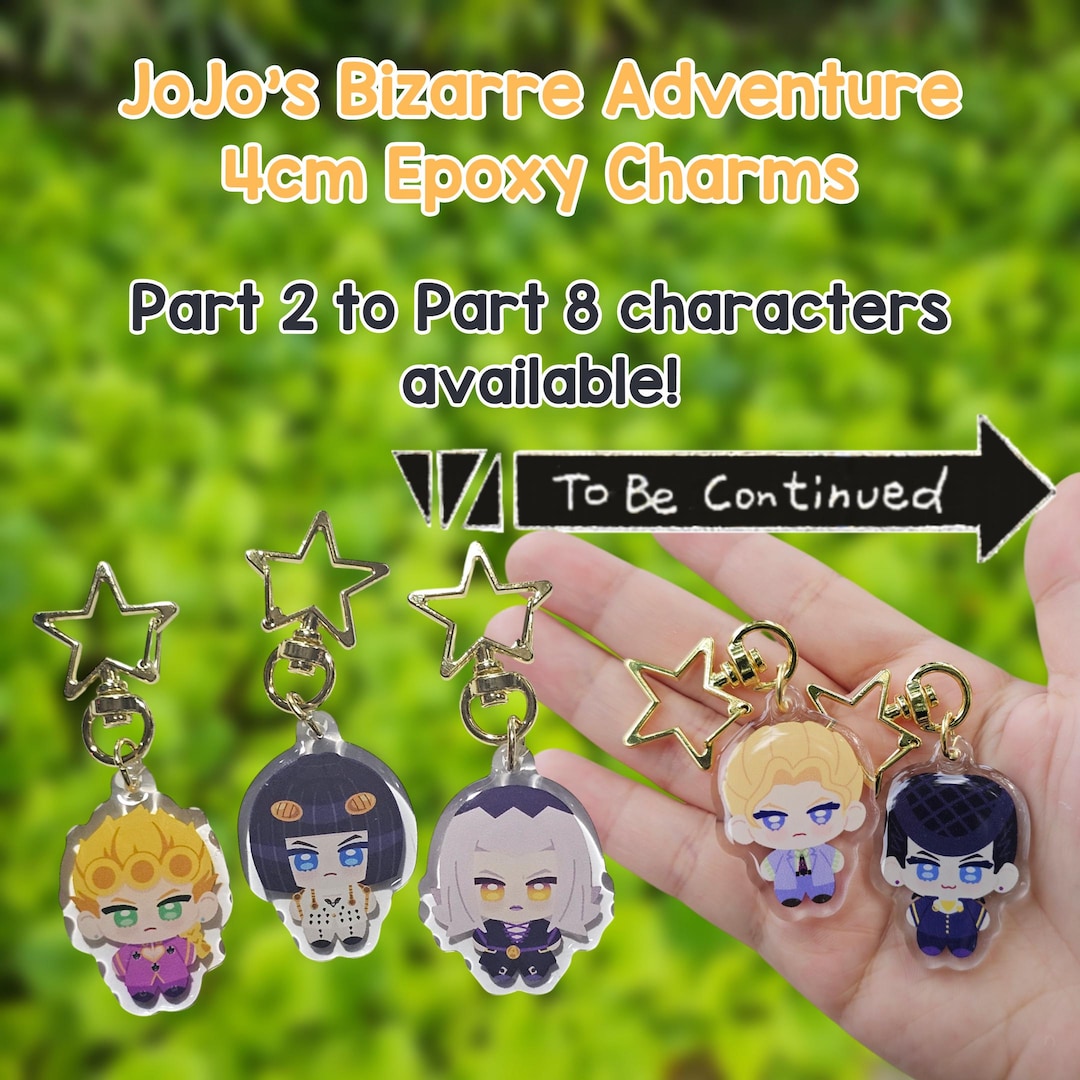 JJBA 4cm Epoxy Acrylic Charms Keychains - Etsy