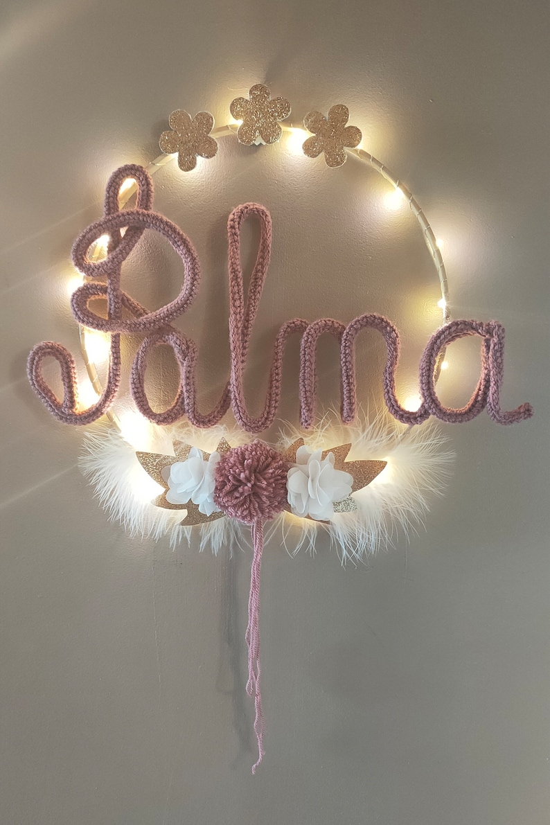 Bright White Angel Crown/knitted First Name Crown With Flower or Star ...