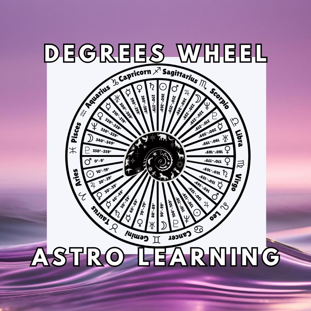 Degrees & Decans Astrology Wheel Art ~ Astrology Poster ~ Digital ...