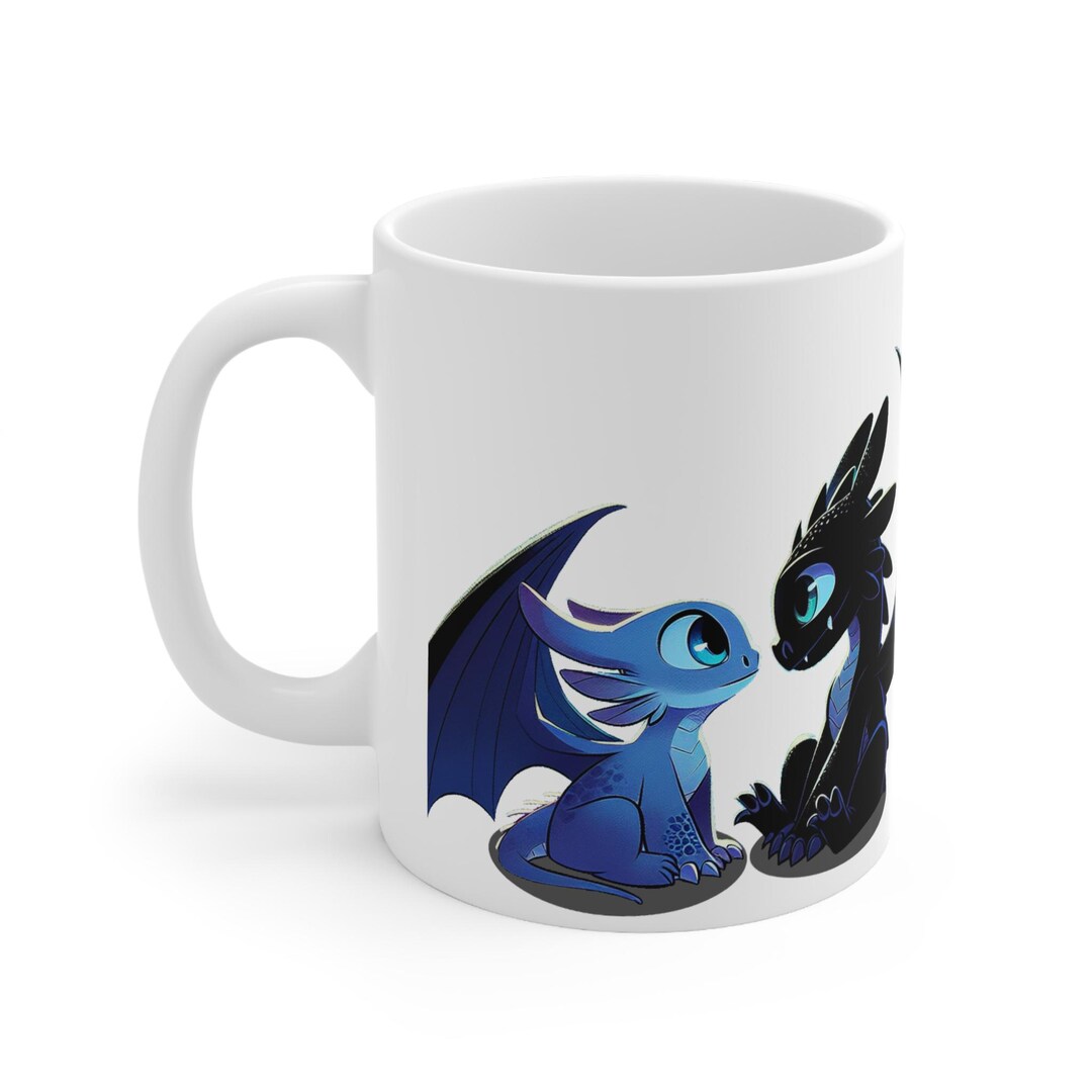 Light Fury and Toothless Ceramic Mug, How to Train Your Dragon ...