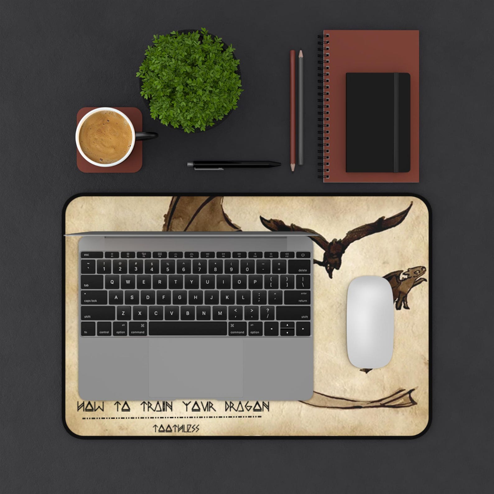 Toothless Desk Mat, Toothless Sketch Mouse Pad, How to Train Your ...