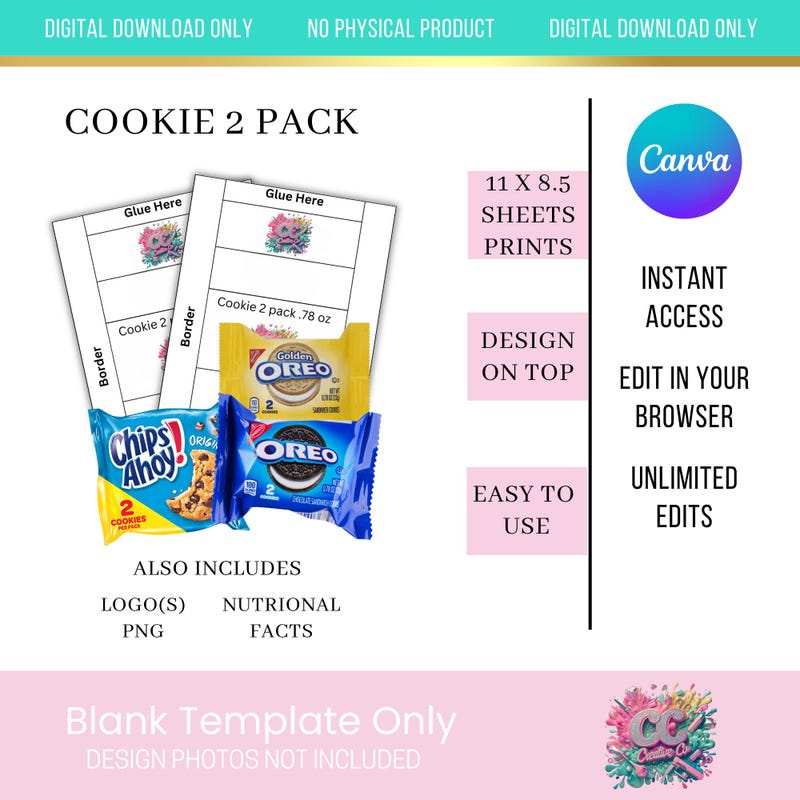 Oreo Template - Etsy