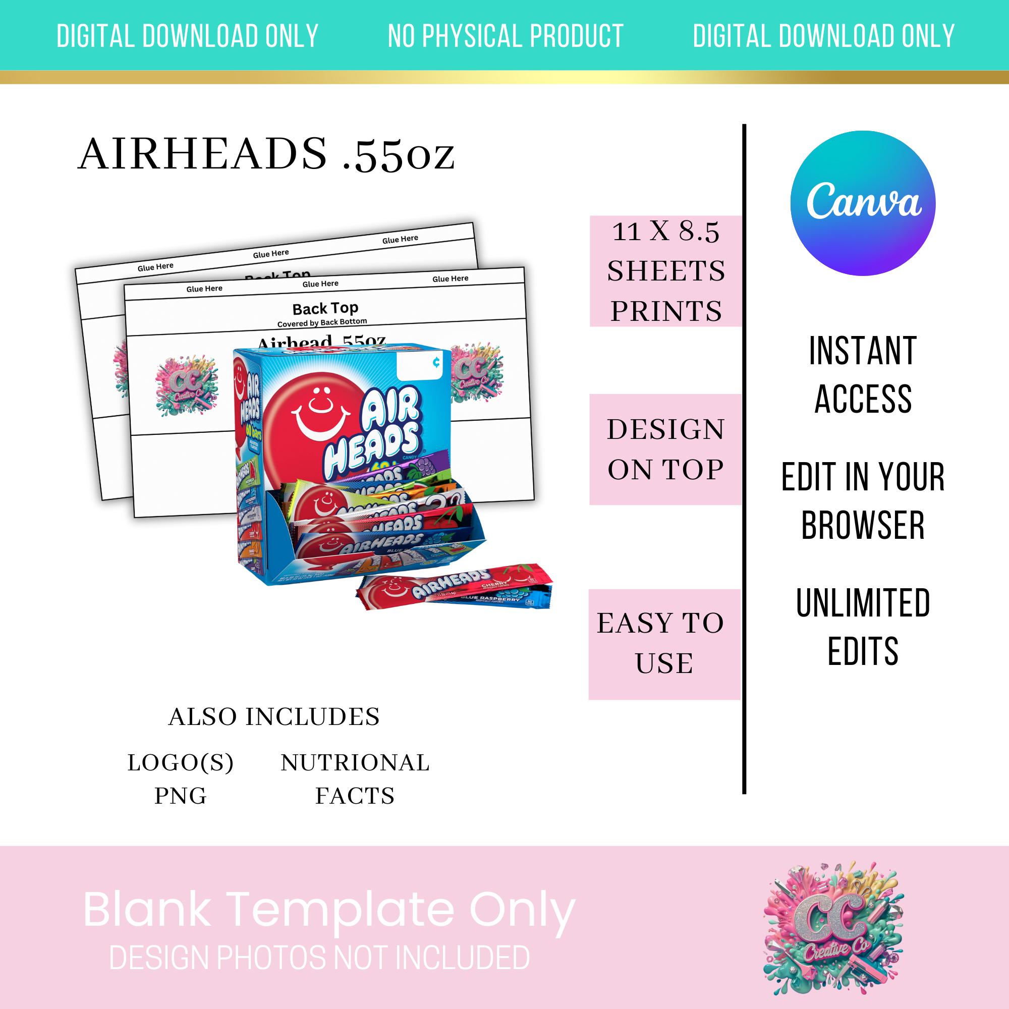 Airheads Template - Etsy