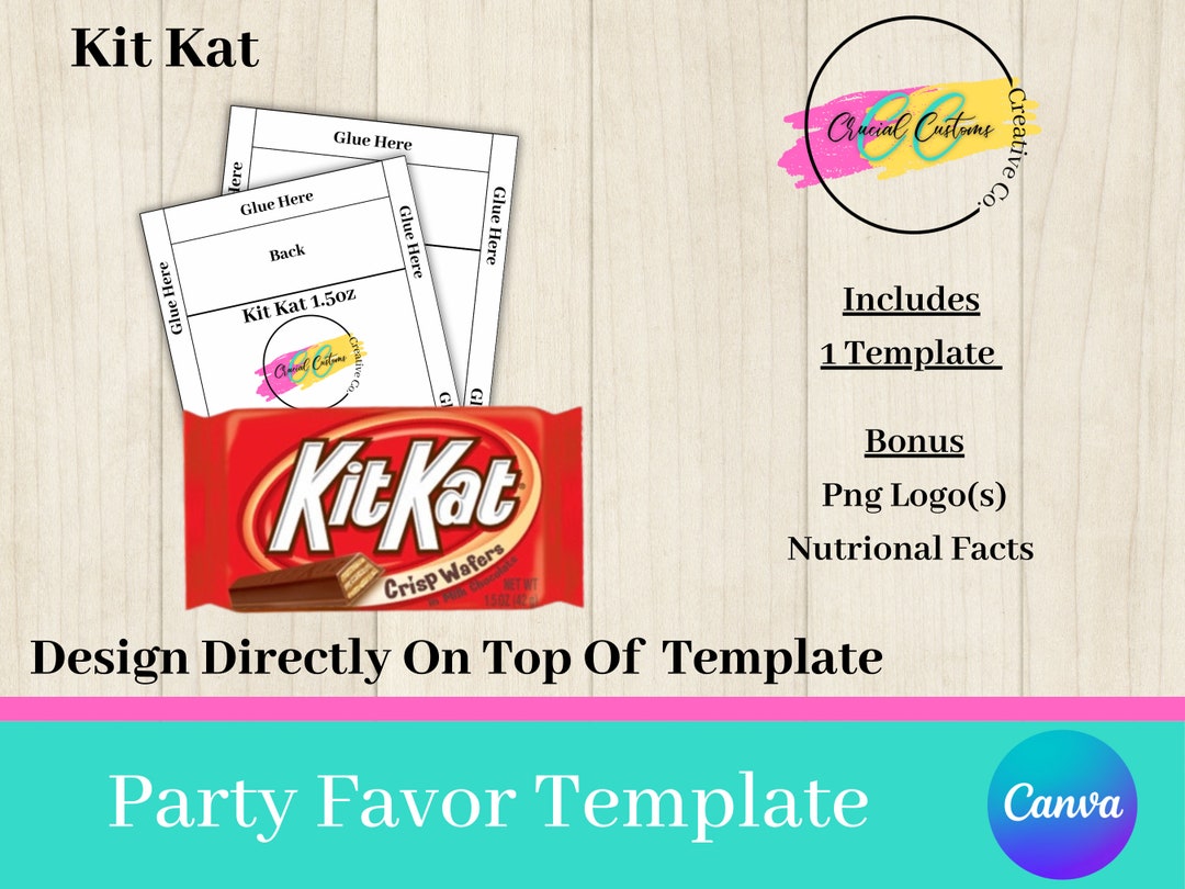 Kit Kat Template - Etsy