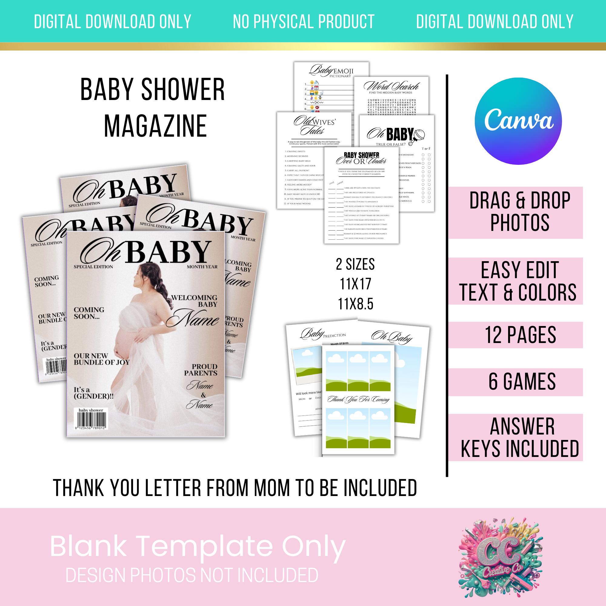 Baby Shower Magazine - Etsy