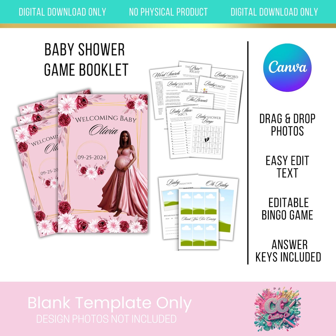 Baby Shower Games Booklet - Etsy