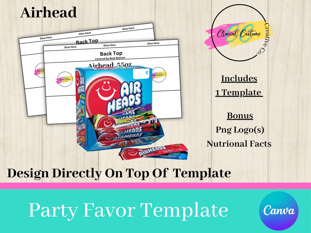Airheads Template - Etsy