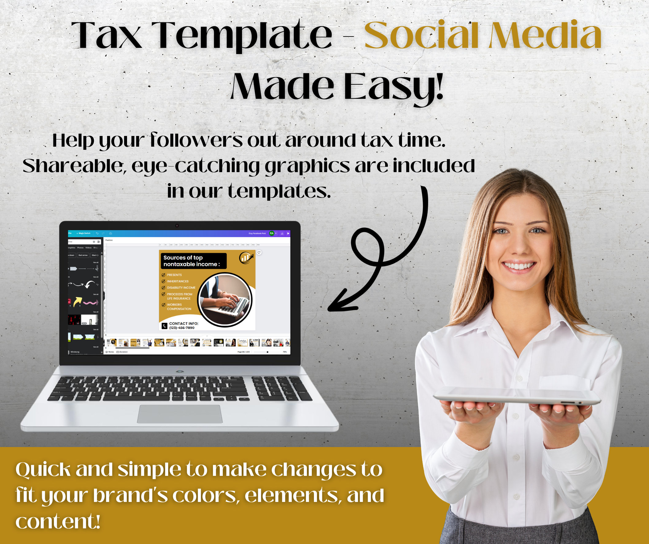 Tax Service Flyer: 100 Canva Facebook Posts for Tax Professionals - Etsy