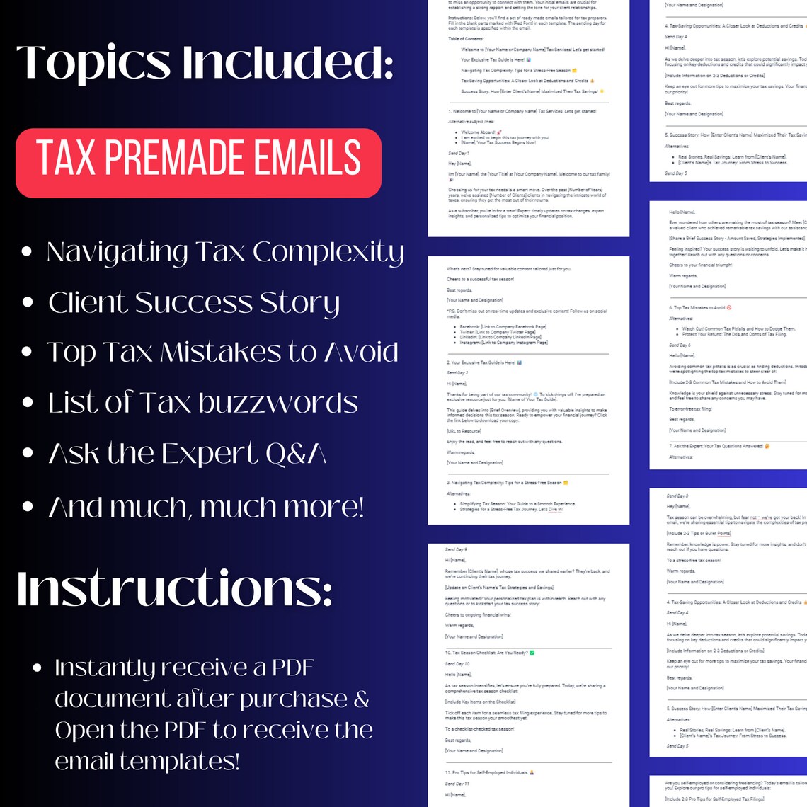 Ready Made Email Template for Tax Preparers - Etsy