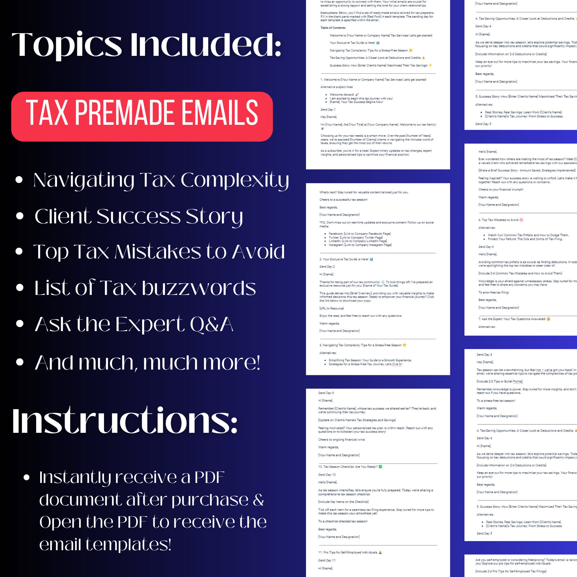 Ready Made Email Template for Tax Preparers - Etsy